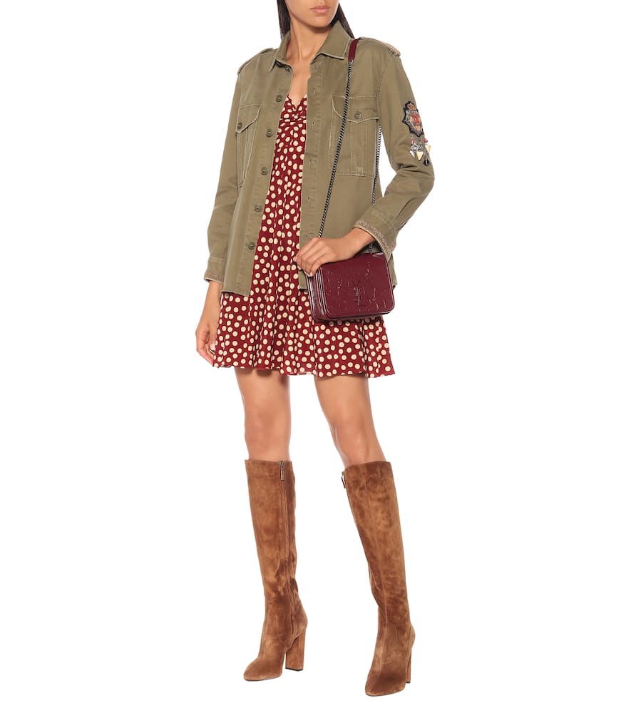 Mica 75 Suede Boots By Saint Laurent Coshio Online Shop