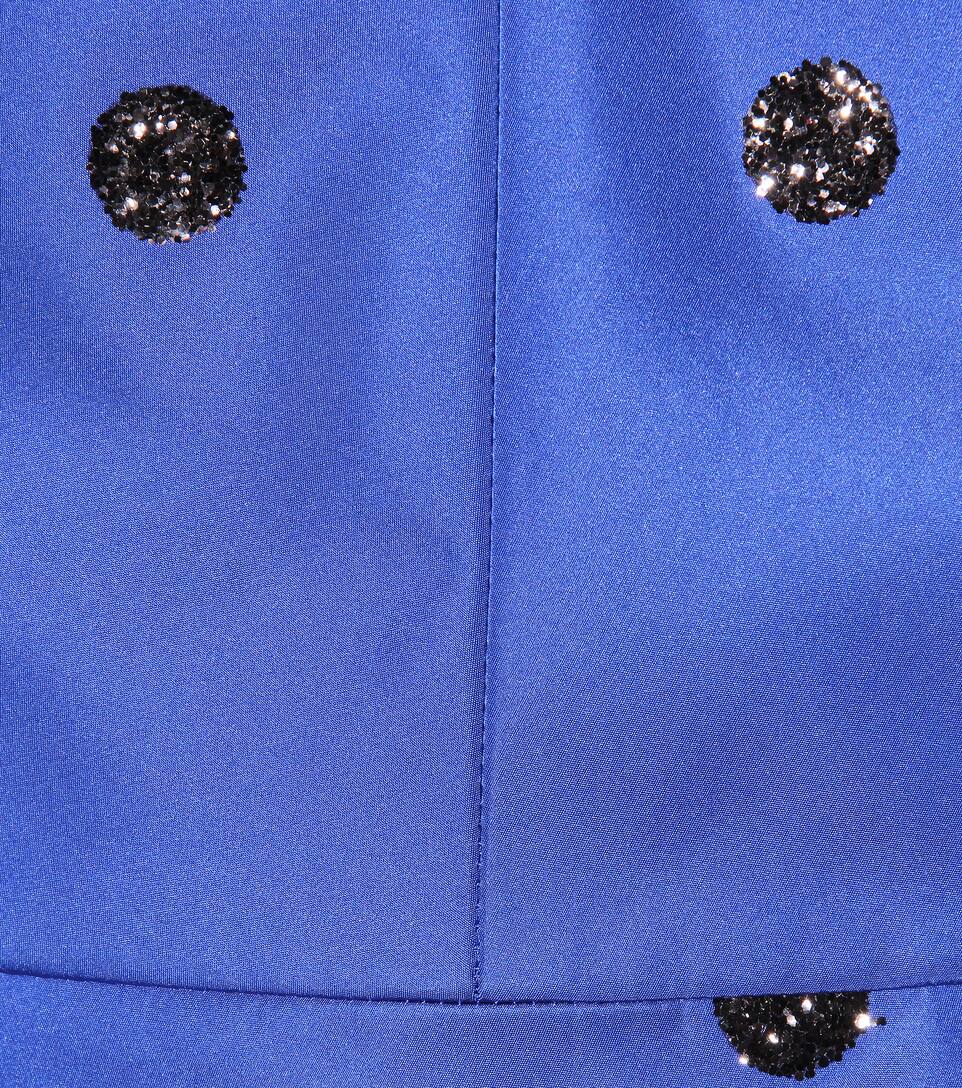 Saint Laurent Embellished Silk Mini Dress Lleu Kleie Eoir Modesens
