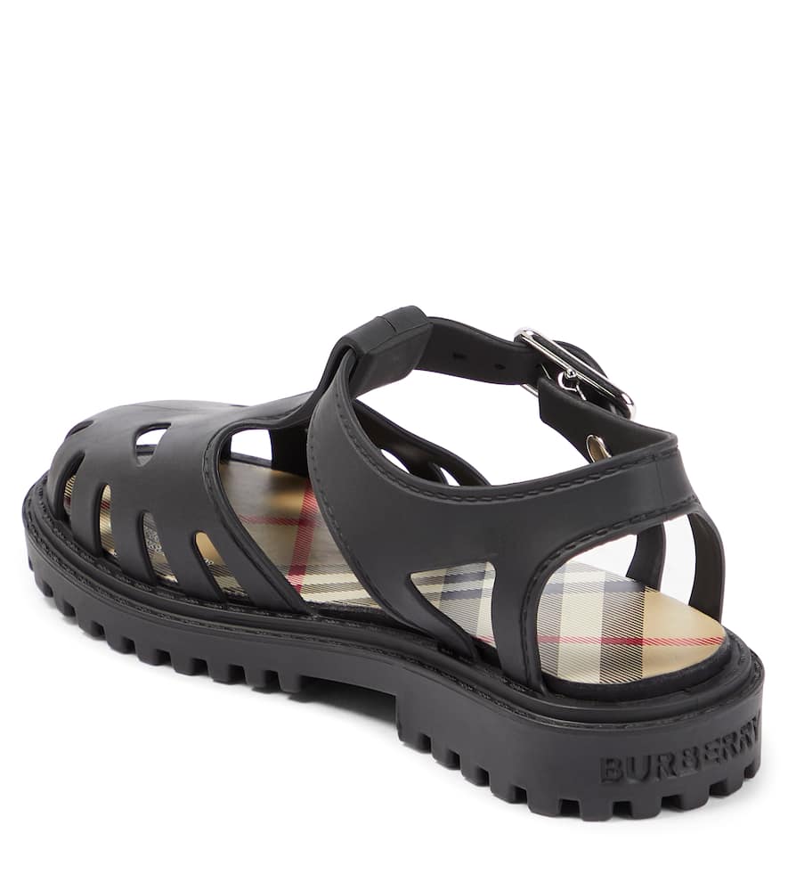Burberry Kids' Black Rubber Sandals | ModeSens