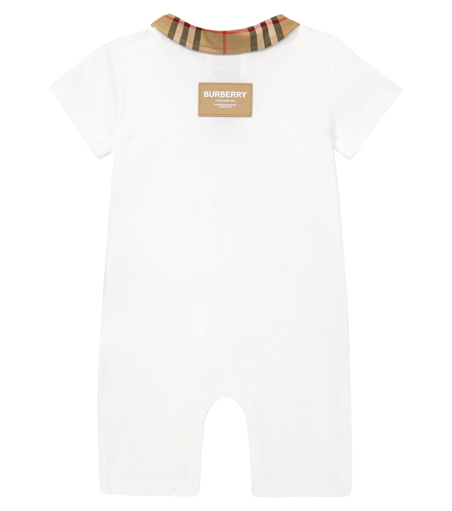 Burberry Baby Cotton Onesie In White | ModeSens