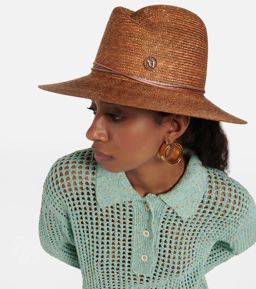 Maison Michel Andre Seasonal Iconic Straw Hat In Camel | ModeSens