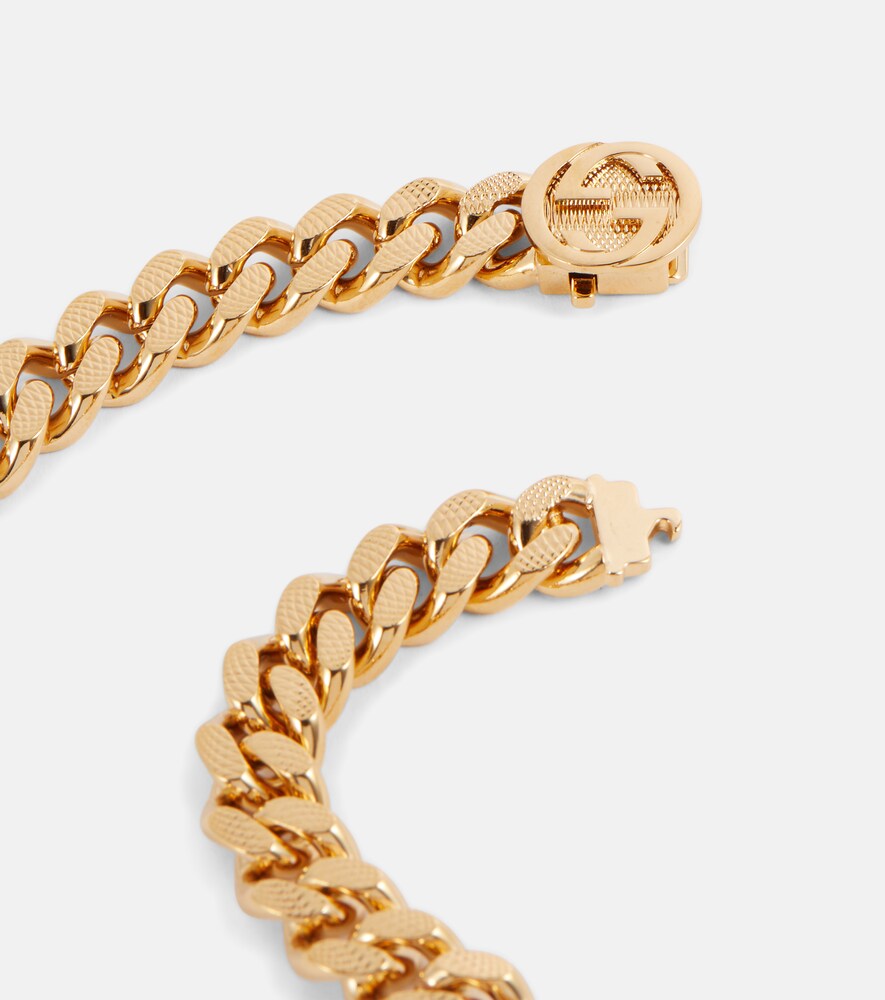 Gucci Interlocking G Chain Choker In Gold | ModeSens