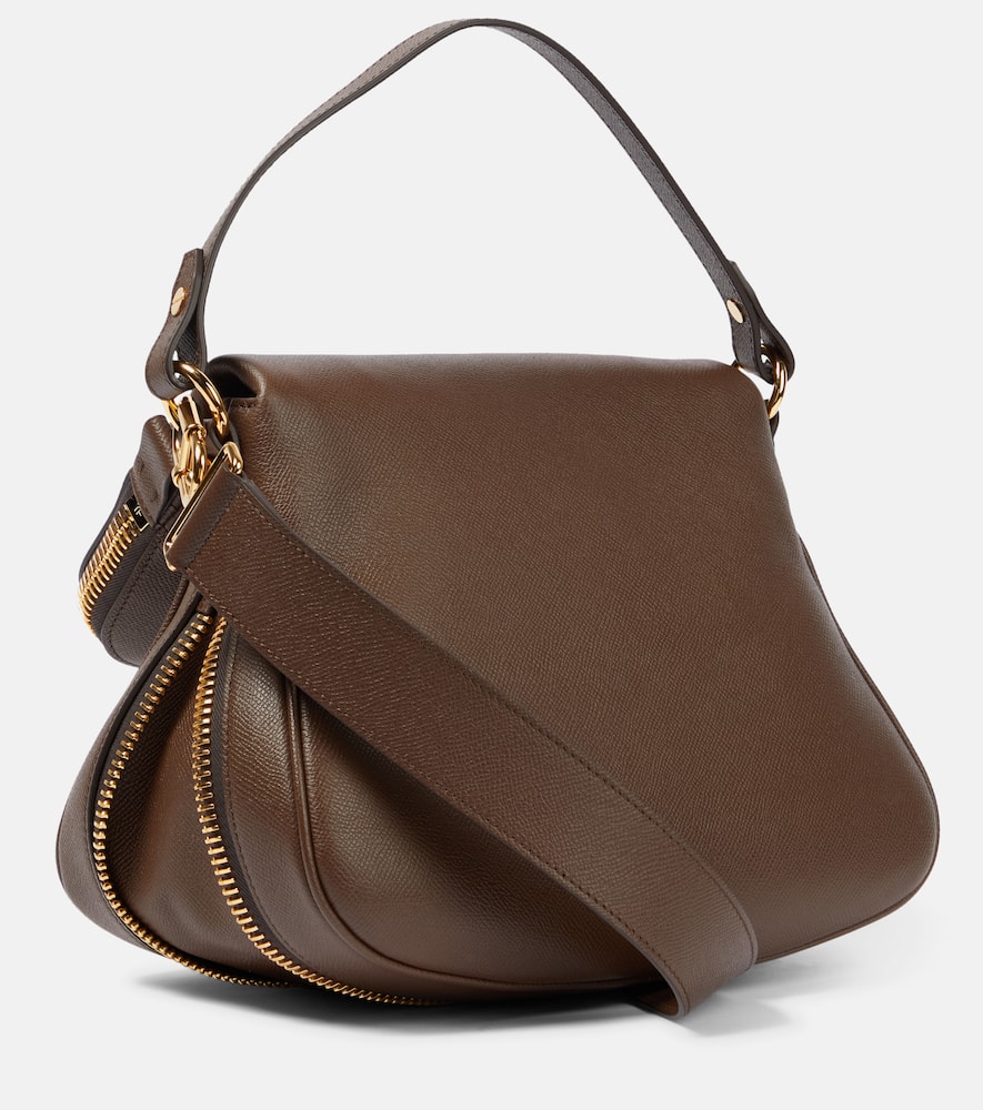 Tom Ford Jennifer Leather Shoulder Bag In Chestnut | ModeSens