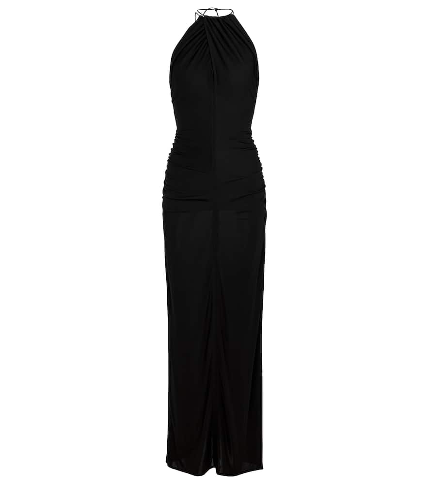 Helmut Lang Halterneck Maxi Dress In Black Modesens
