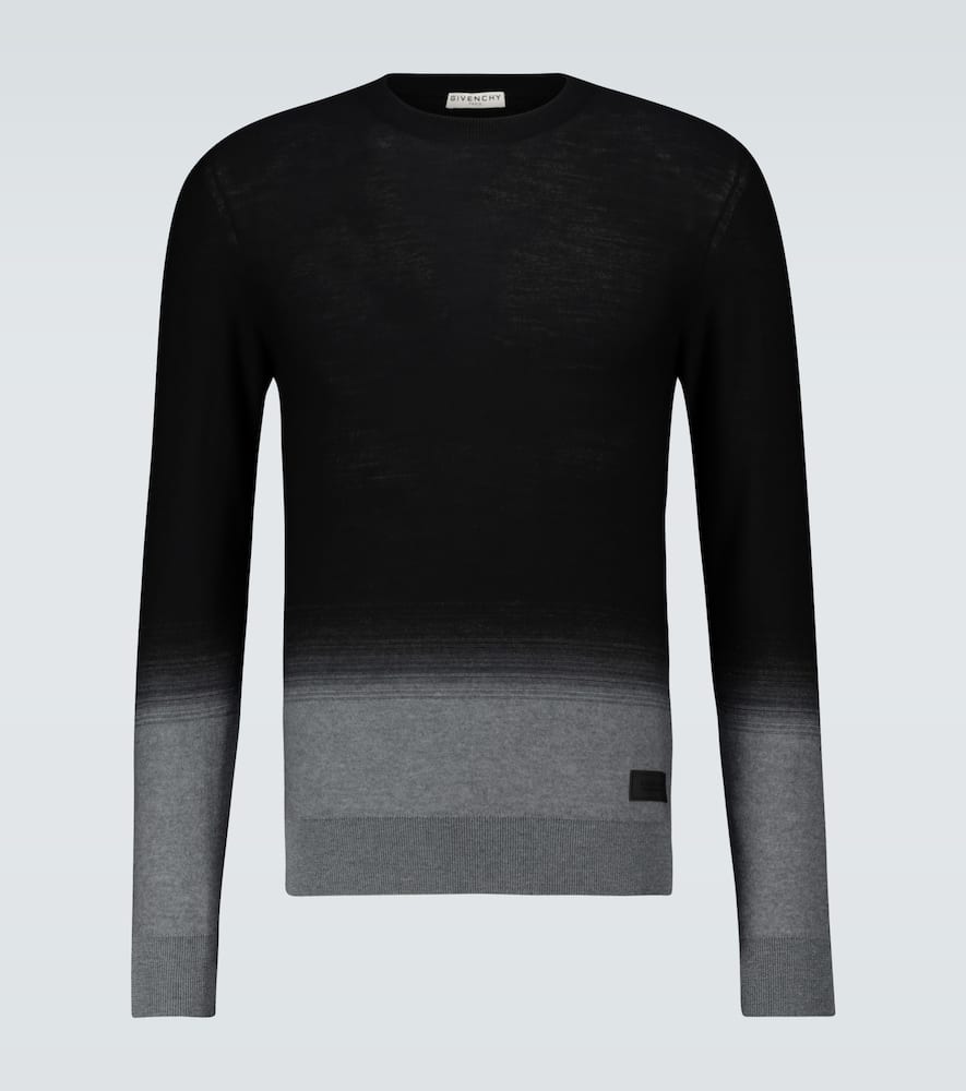 Gradient jacquard wool sweater