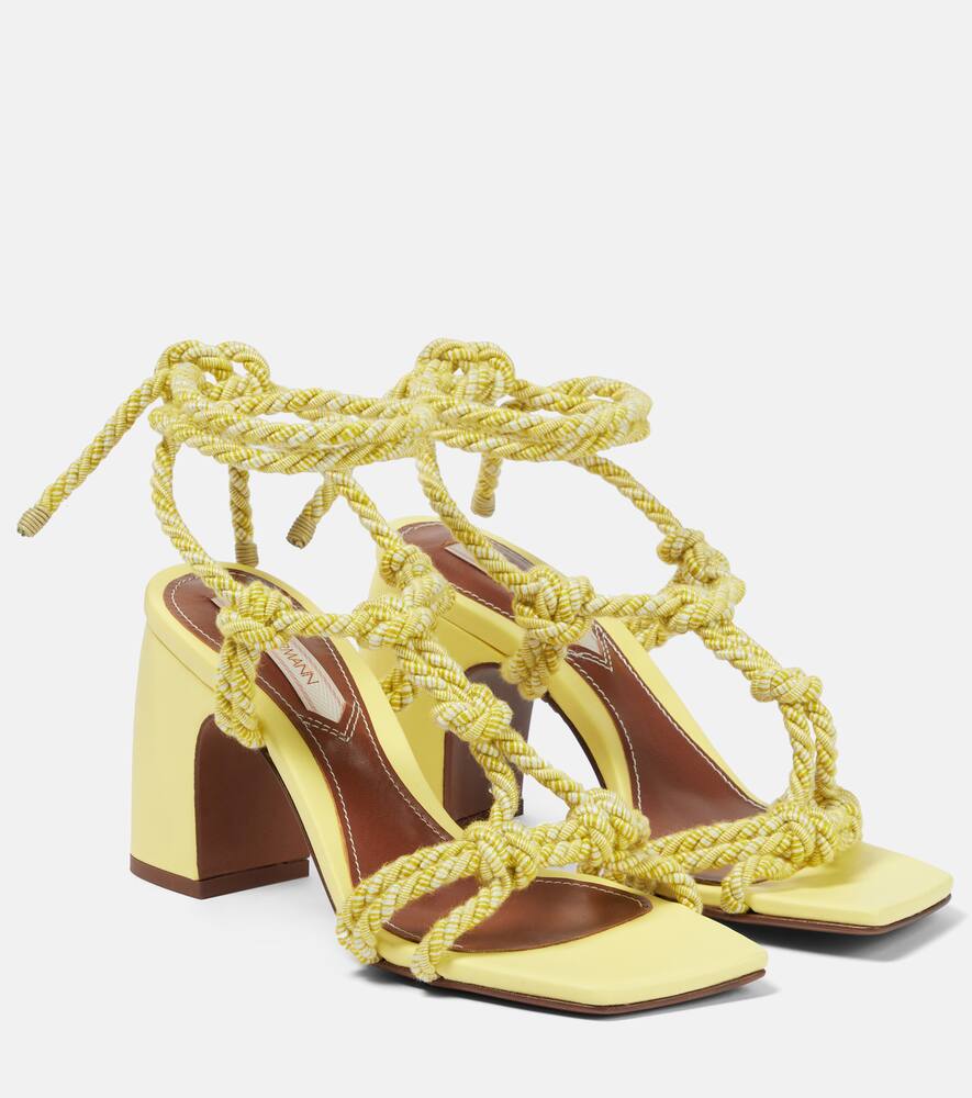 Zimmermann Rope Leather Sandals In Citron | ModeSens