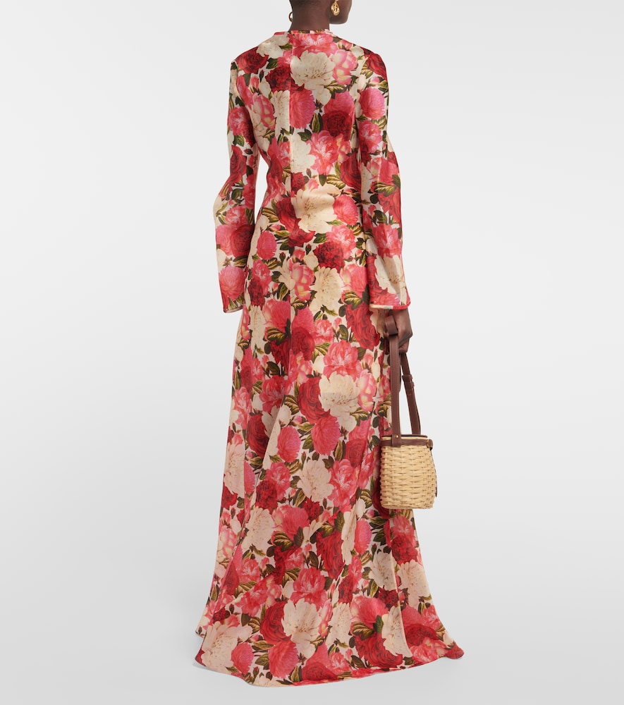 Zimmermann Wonderland Floral Long Sleeve Maxi Dress In Pink | ModeSens