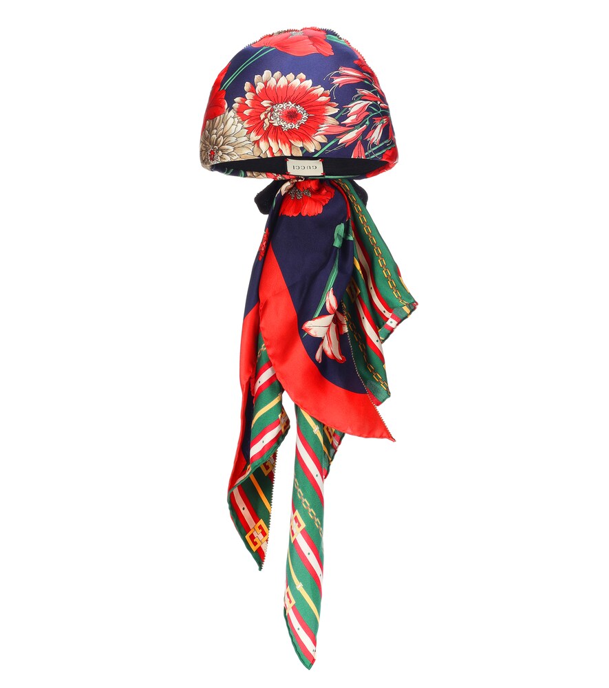 Gucci Spring Bouquet Silk Turban In Multicoloured | ModeSens