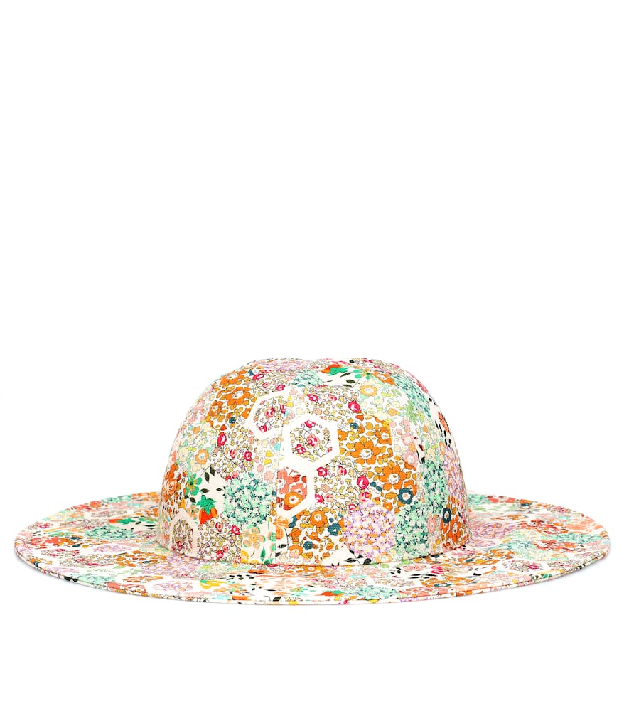 Bonpoint Kids' Brise Floral Cotton Bucket Hat In White | ModeSens