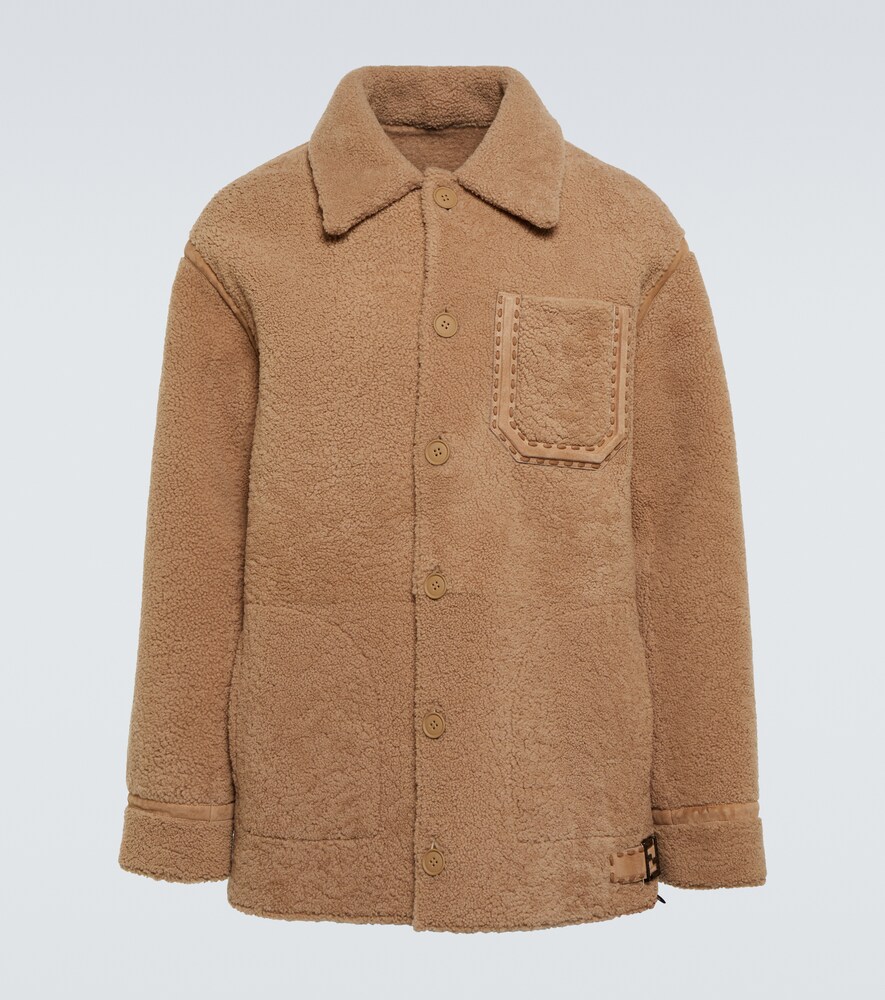 Fendi Shearling Jacket In Camel | ModeSens