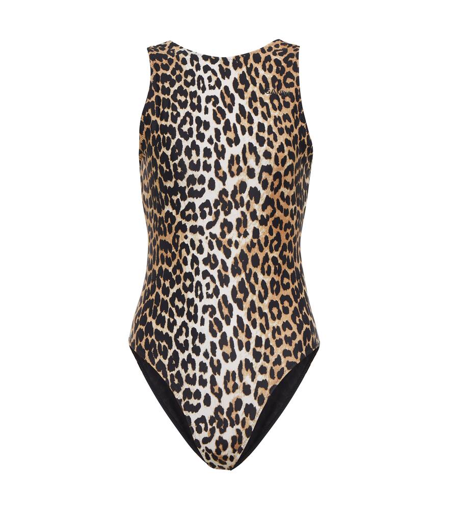 Ganni Leopard Print Swimsuit Smart Closet