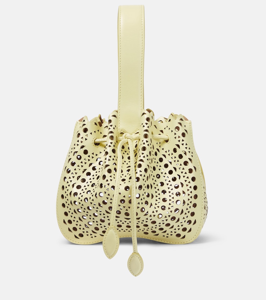 Alaïa Rose Marie Vienne Leather Tote Bag In Jaune Pale | ModeSens