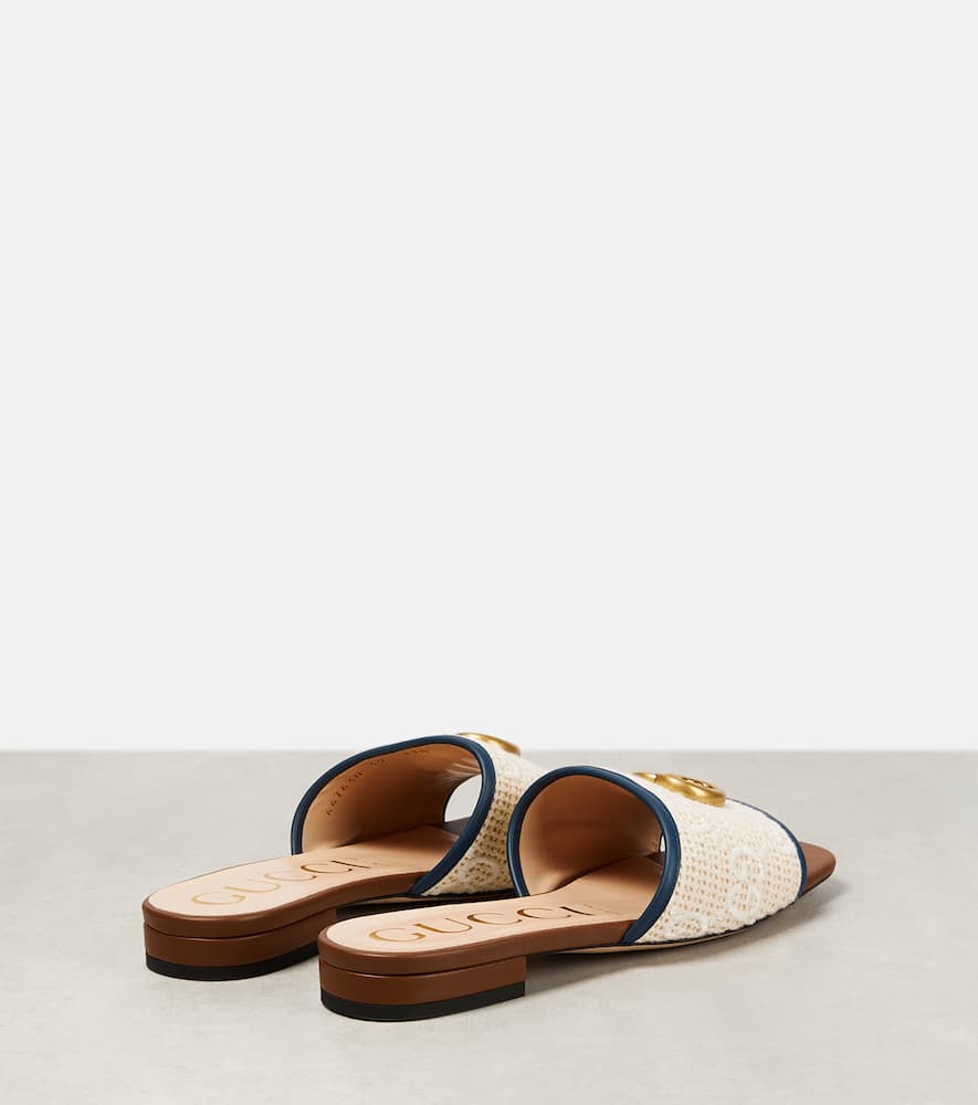 Gucci Pantoletten Double G In Beige/royale | ModeSens