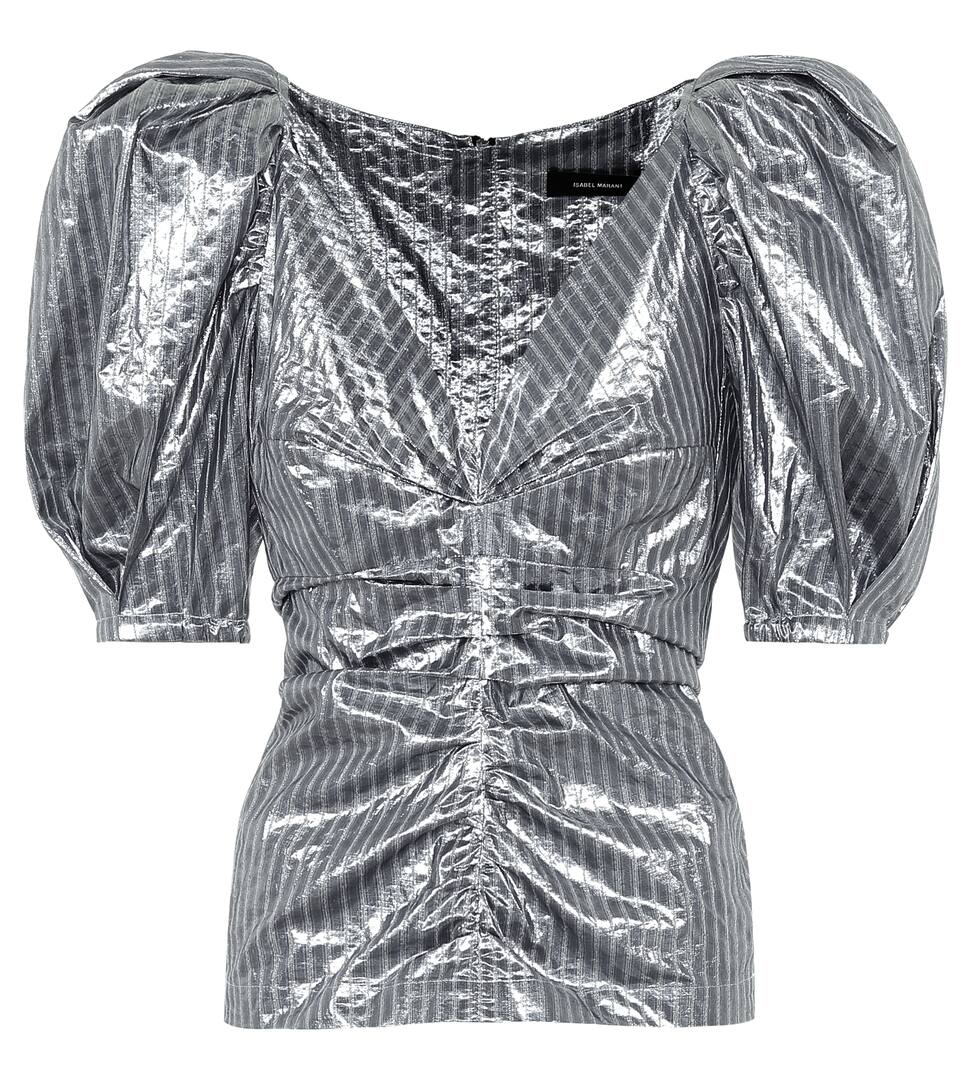 Magini striped metallic top