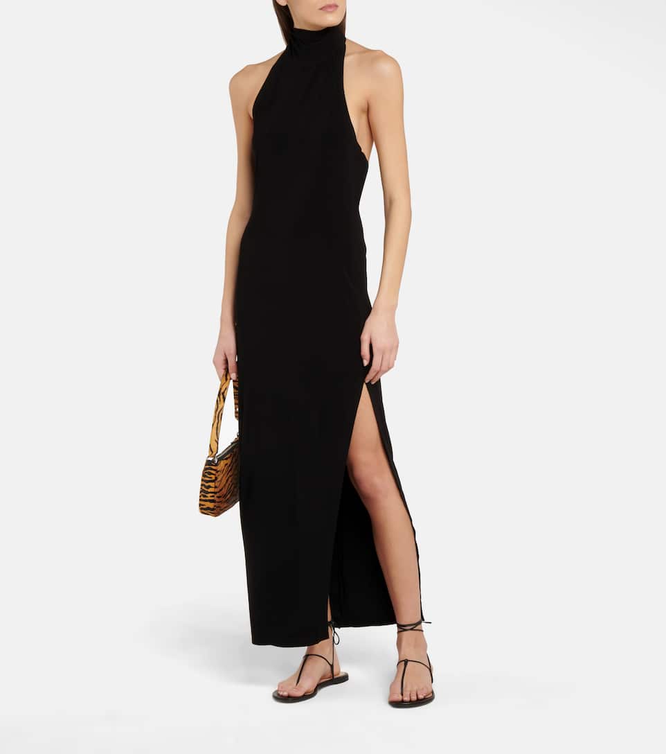 Black Turtleneck Maxi Dress