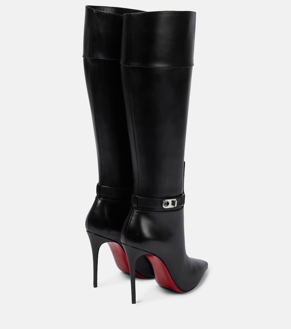 Christian Louboutin - Stiefel Lock Kate Botta aus Leder | Mytheresa