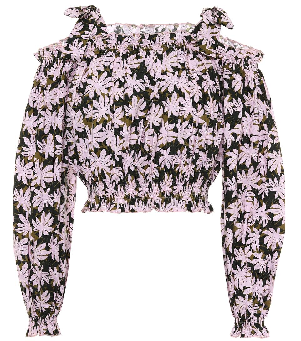 Alexandra Miro - Gypsy printed cotton crop top | Mytheresa
