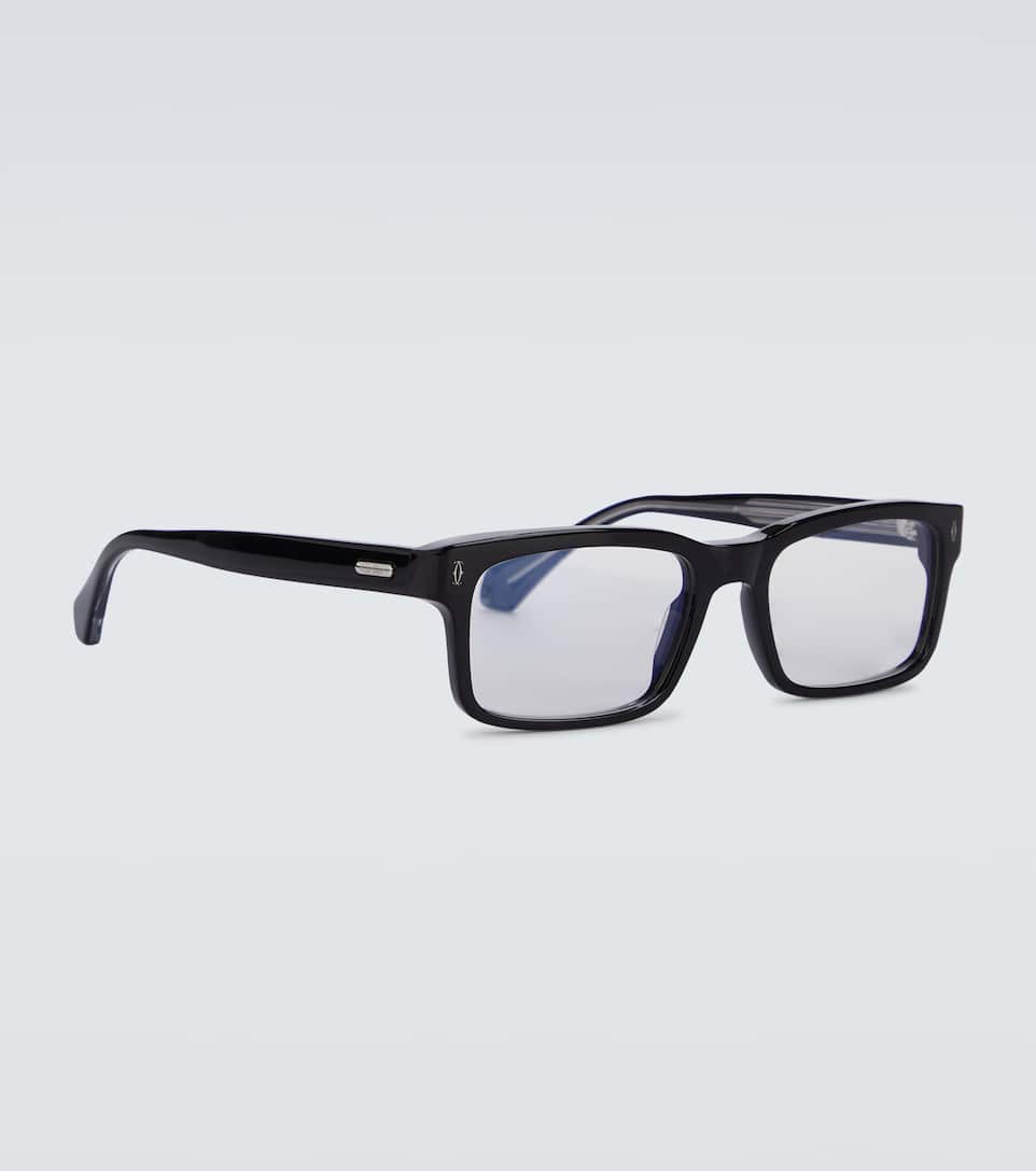 Cartier Eyewear Collection Rectangle Frame Acetate Glasses Mytheresa
