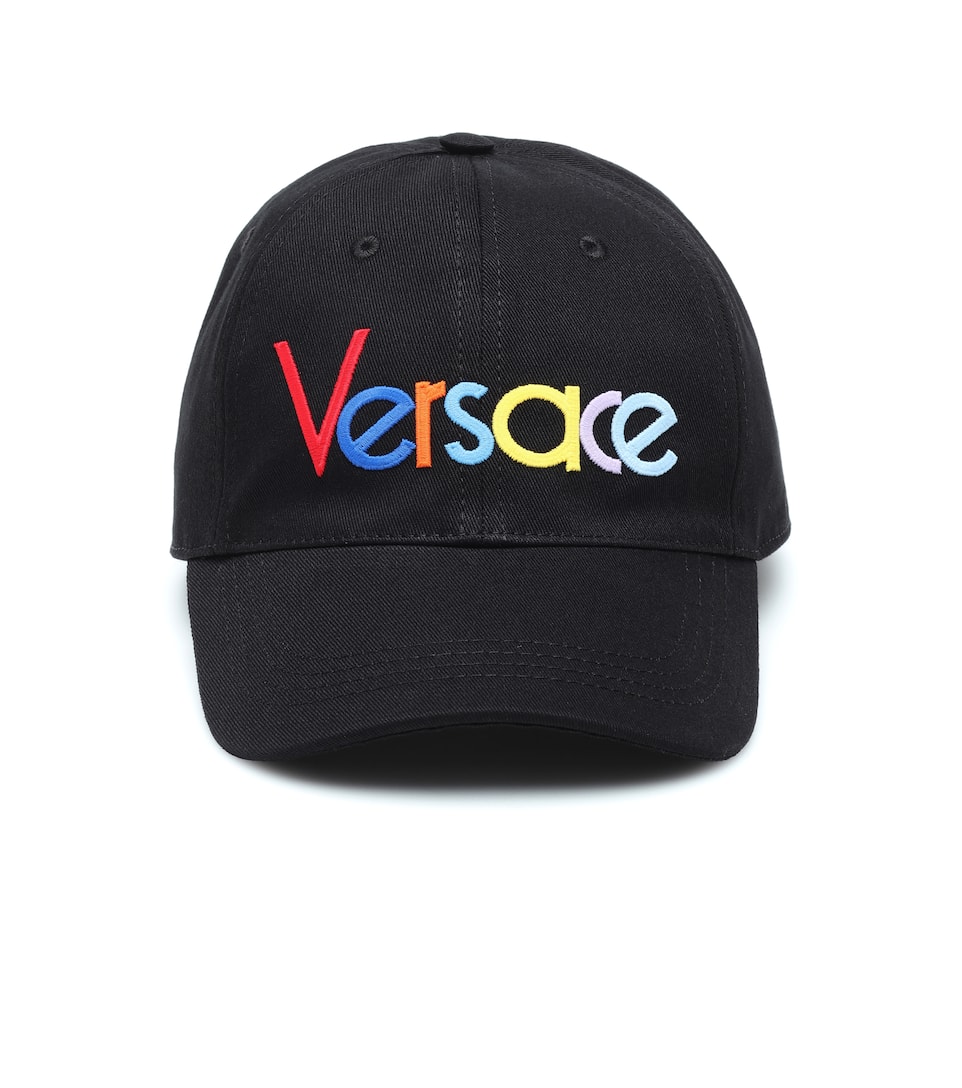 Embroidered Cotton Baseball Cap - Versace | mytheresa.com