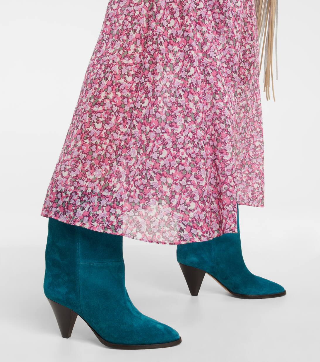 Rouxa Suede Ankle Boots in Blue - Isabel Marant | Mytheresa
