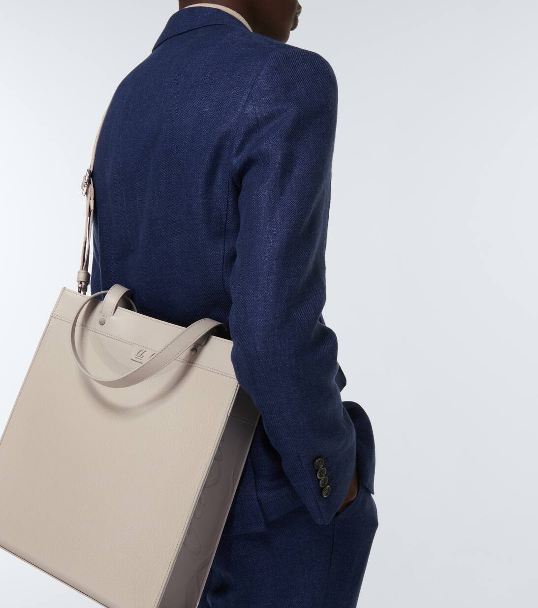 Ruistote Leather Tote Bag in Grey - Christian Louboutin | Mytheresa