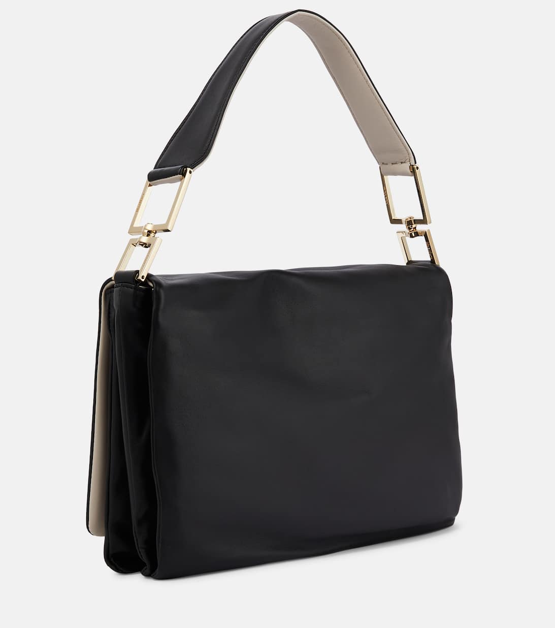 Soft Medium Leather Shoulder Bag in Black - Max Mara | Mytheresa