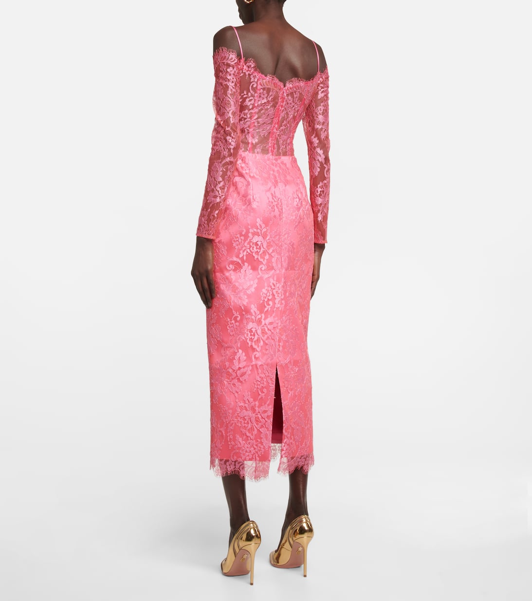 핑크 코르셋 레이스 드레스 - Rasario | Mytheresa