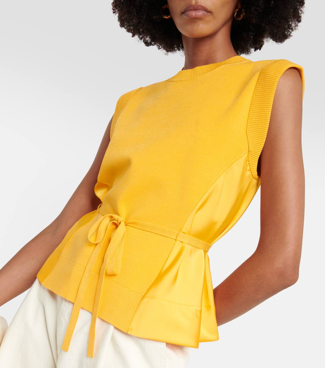 Rosalia Belted Top in Gold - Simkhai | Mytheresa