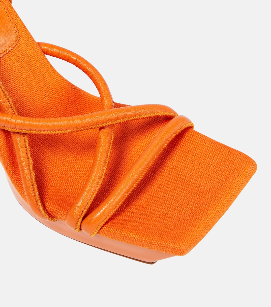 Rosie 39 Leather Wedges in Orange - Gia Borghini | Mytheresa