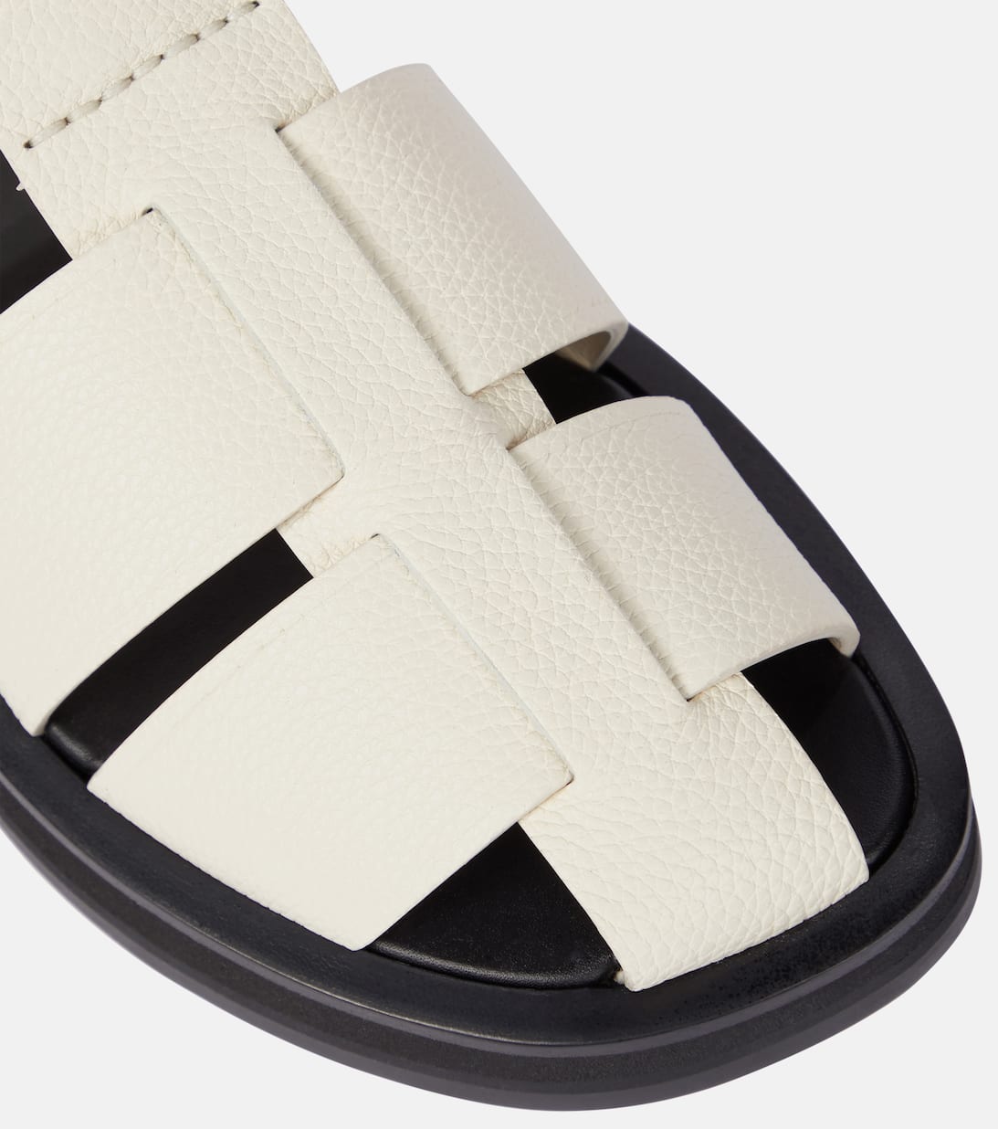 Fisherman Leather Sandals in White - The Row | Mytheresa