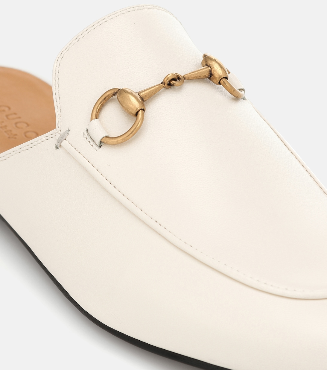Slippers Princetown Aus Leder in Weiss - Gucci | Mytheresa