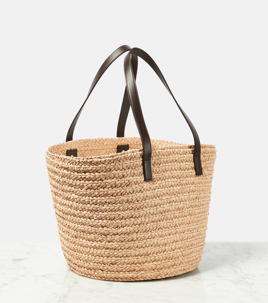 Panier Medium Raffia Tote Bag in Multicoloured - Saint Laurent | Mytheresa