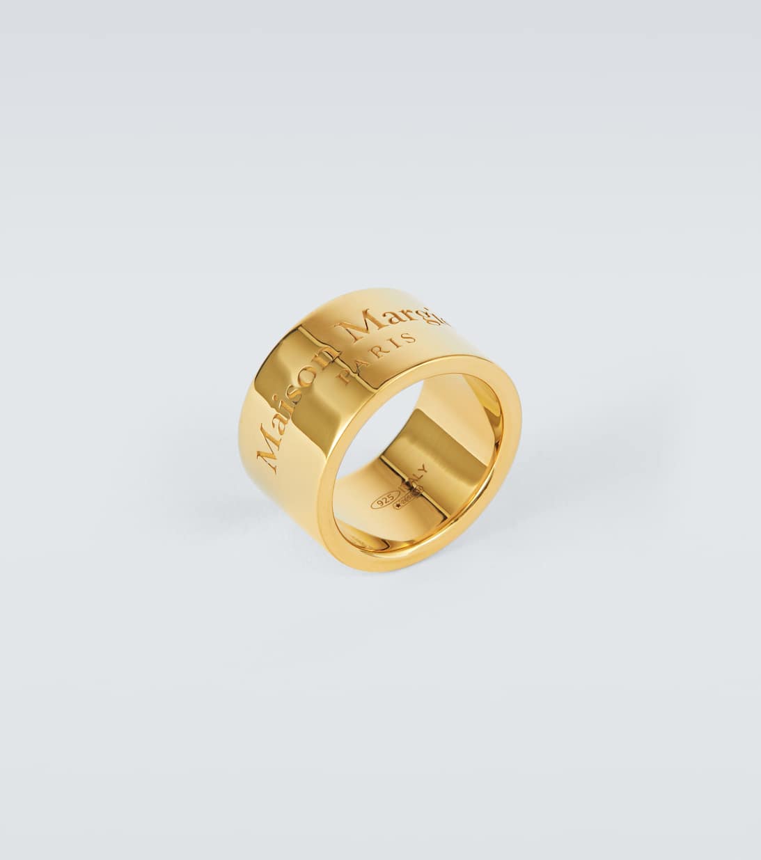 Logo Sterling Silver Ring in Gold - Maison Margiela | Mytheresa