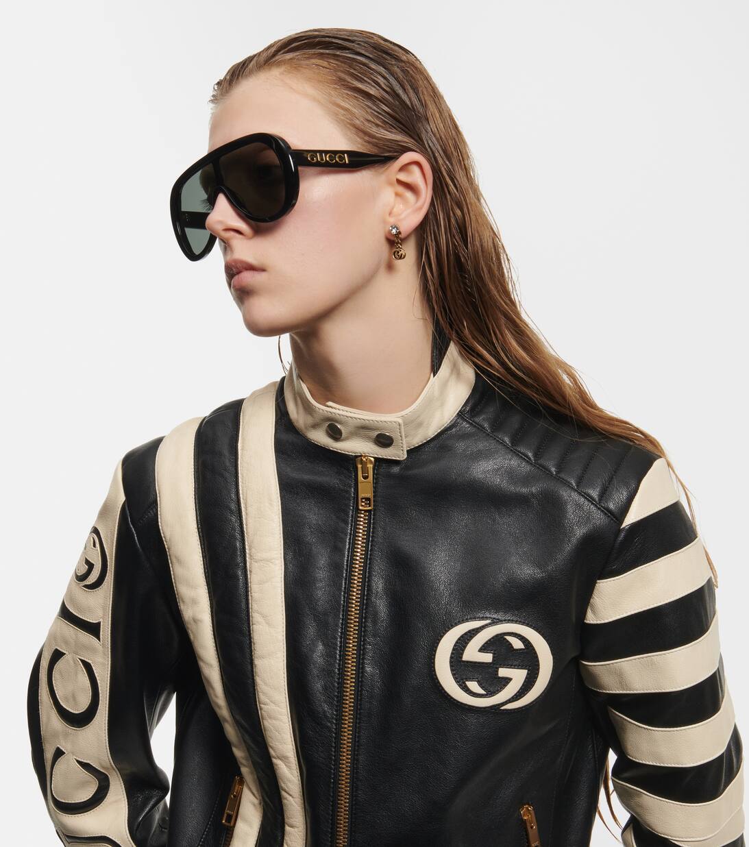 Oversized Mask Sunglasses in Black - Gucci | Mytheresa
