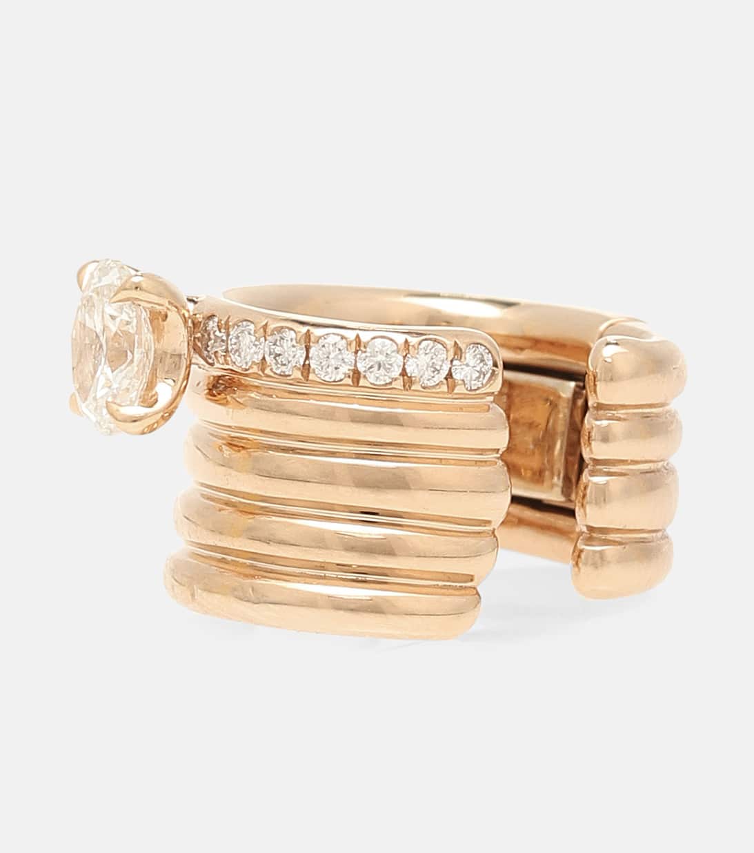 Blast 18 Kt Rose Gold Ear Cuff With Diamonds in Gold - Repossi | Mytheresa