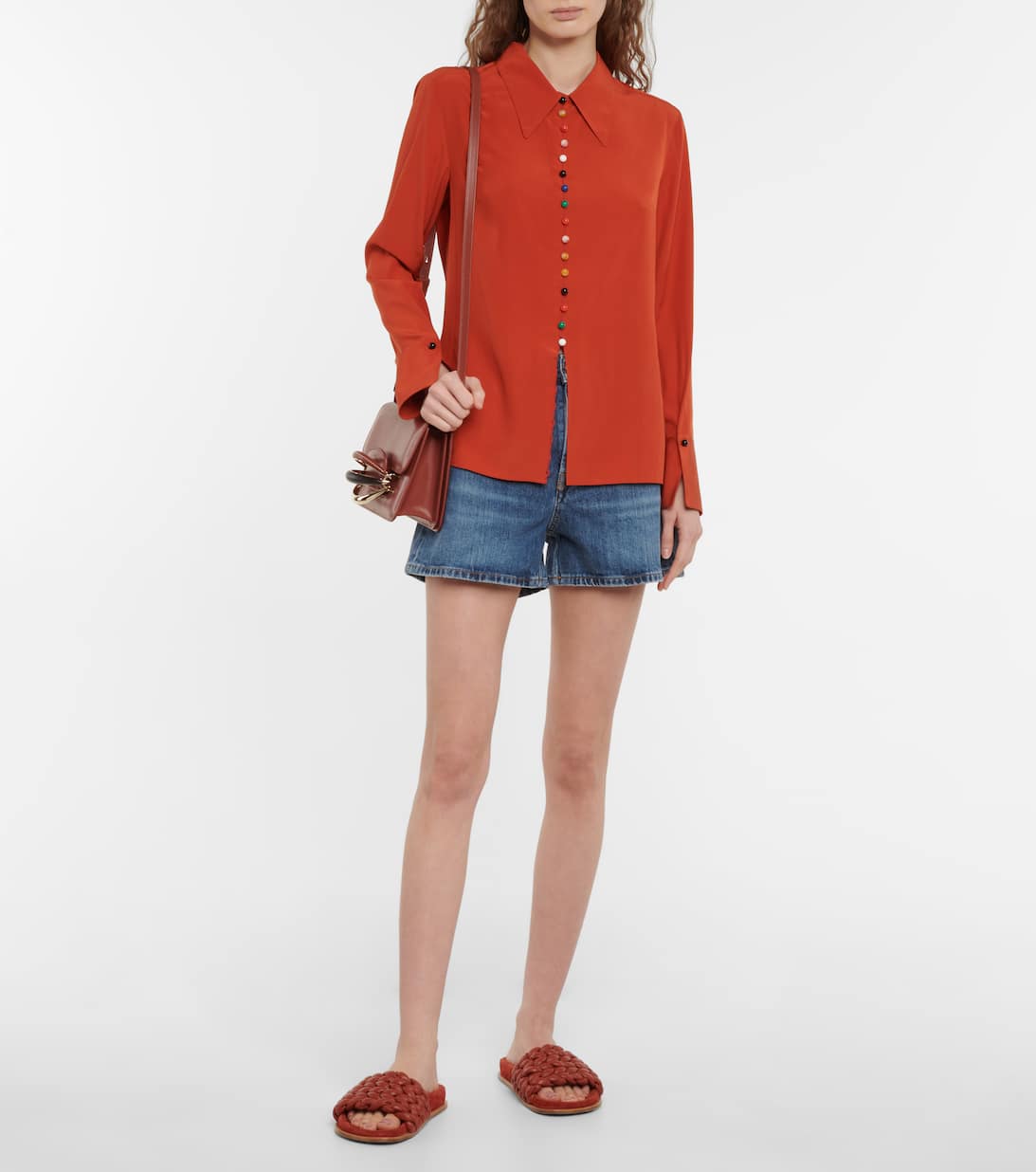 High Rise Denim Shorts in Blue - Chloe | Mytheresa