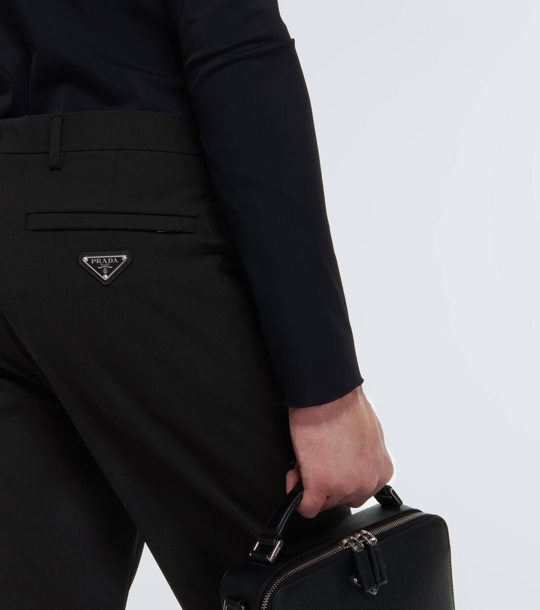 Tailored Straight Leg Pants in Black - Prada | Mytheresa