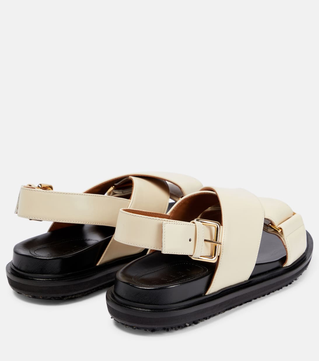 Fussbett Leather Sandals in Beige - Marni | Mytheresa