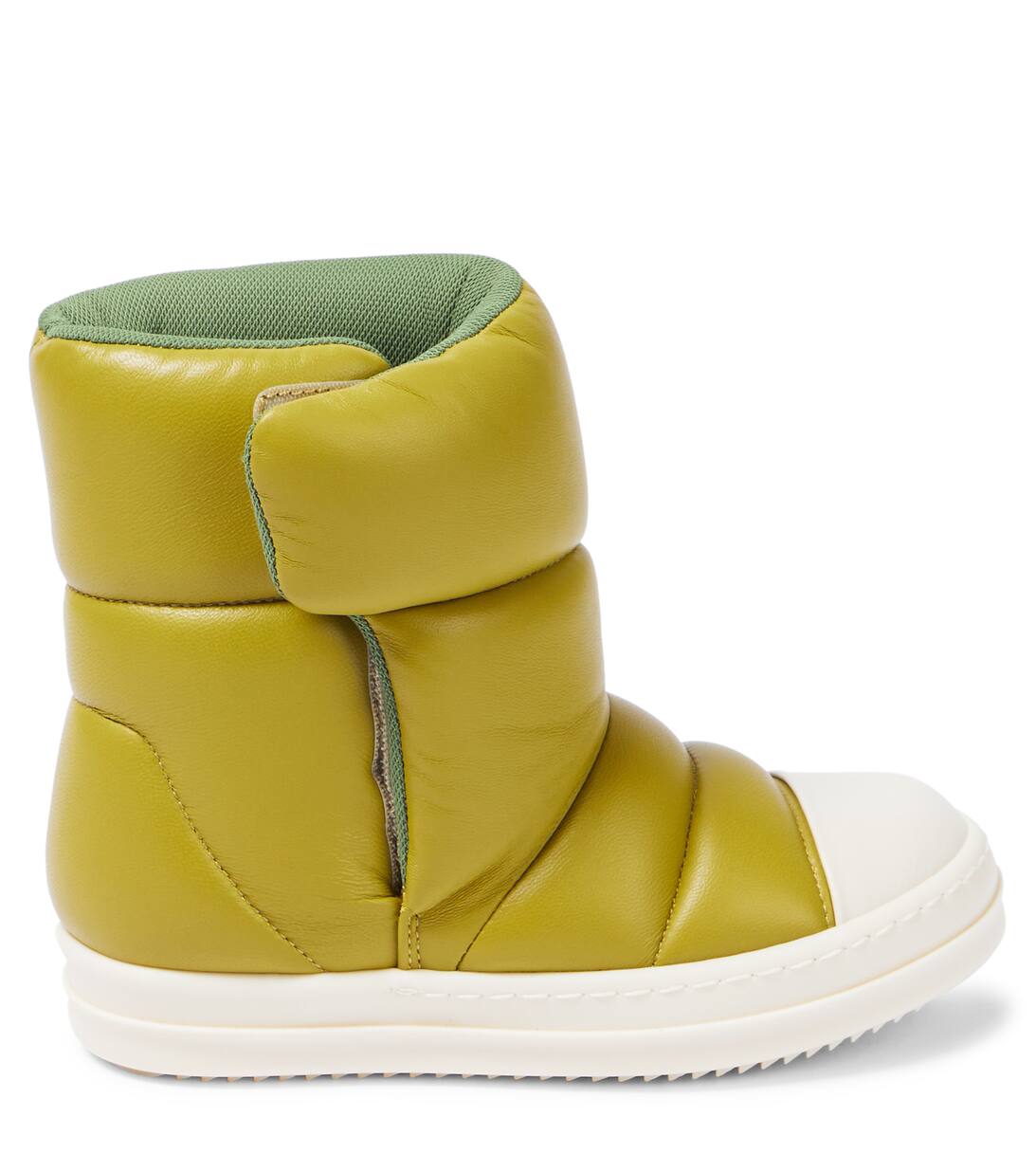 Puffer Leather Boots in White - Rick Owens Kids | Mytheresa