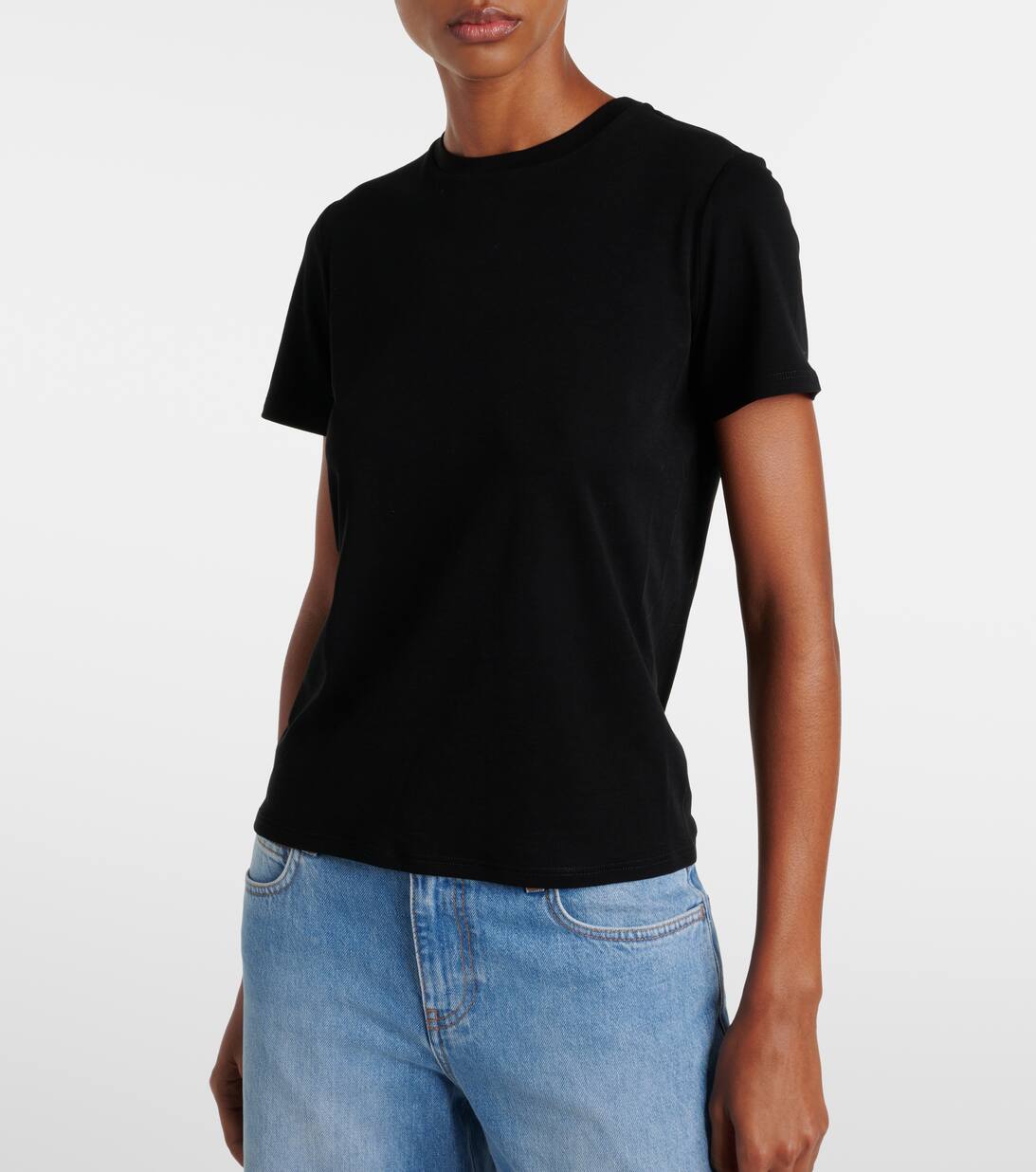 블랙 Wesler 코튼 티셔츠 - The Row | Mytheresa