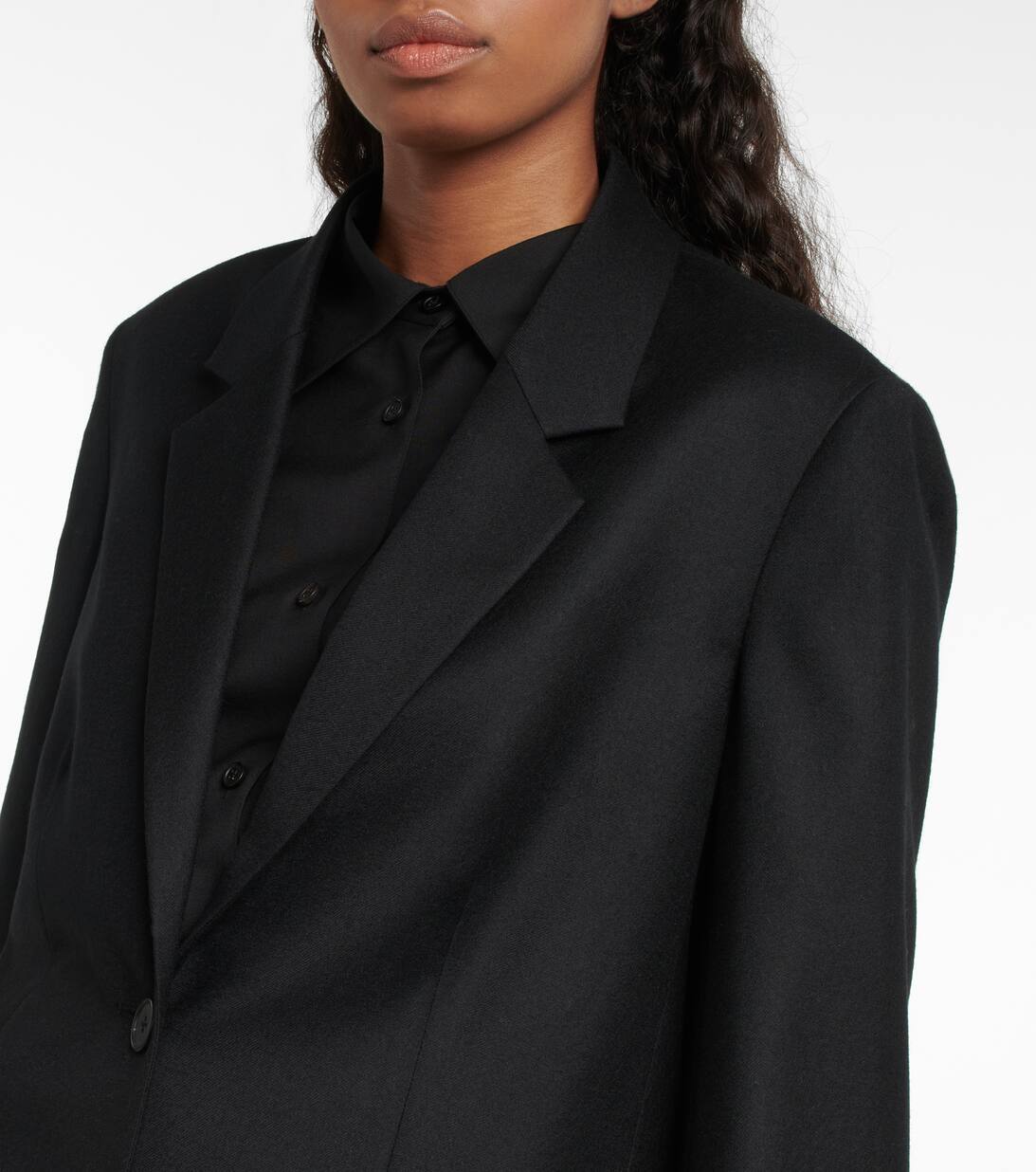 Dustina Virgin Wool Blazer in Black - The Row | Mytheresa