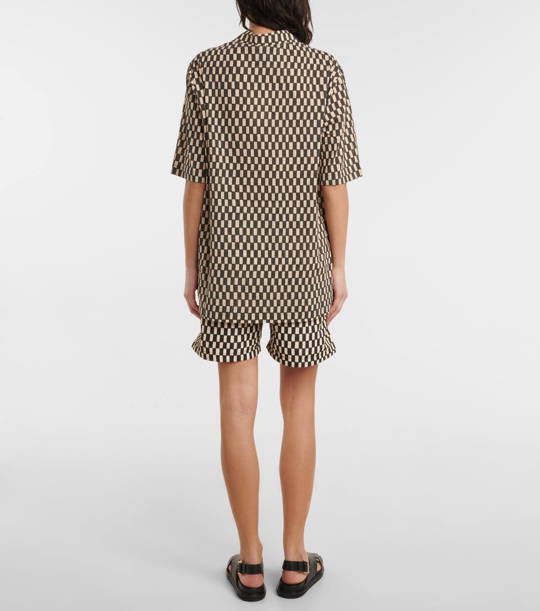 Maitho Checked Cotton Top in Multicoloured - Nanushka | Mytheresa