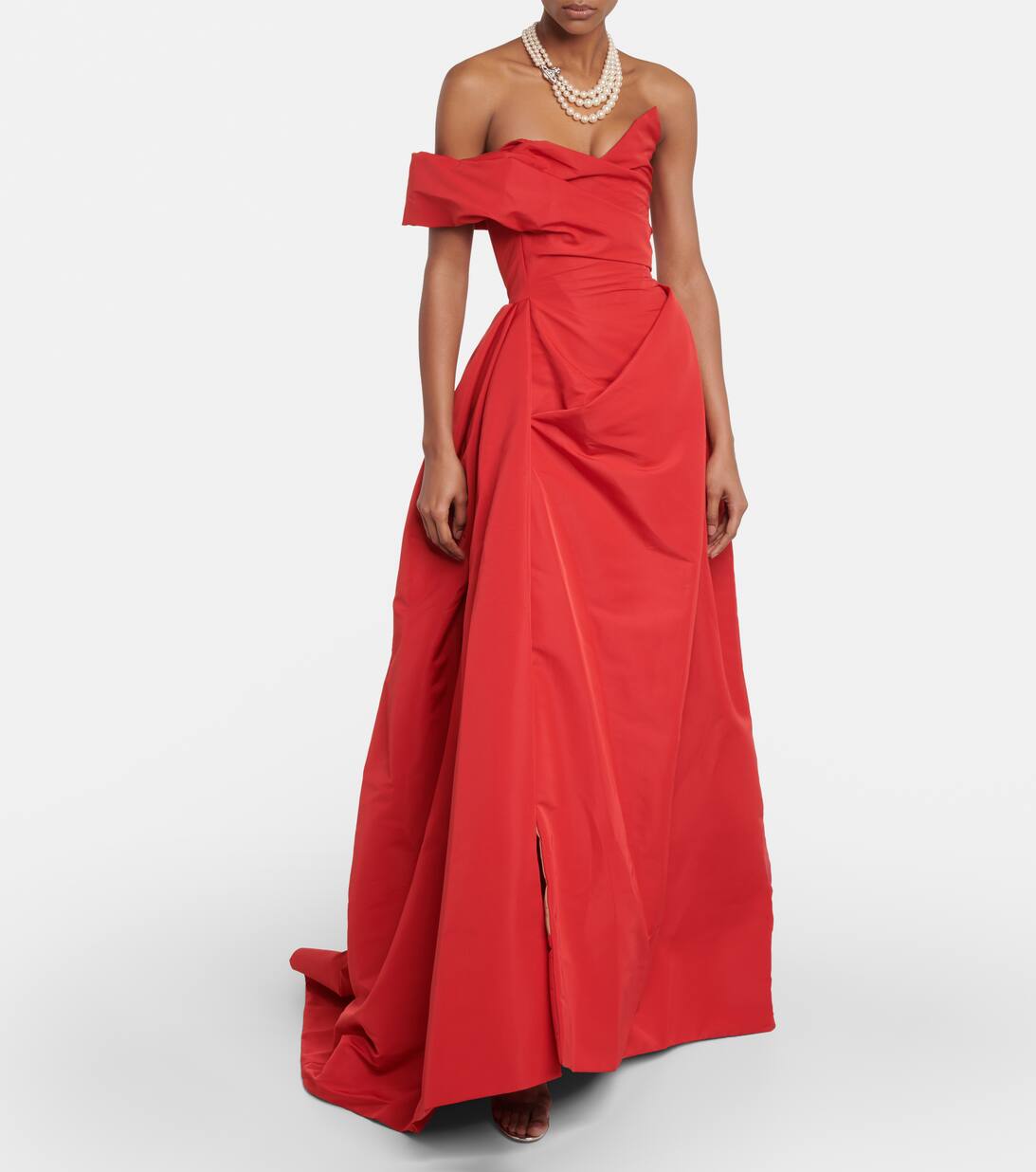 Draped One Shoulder Gown in Red - Vivienne Westwood | Mytheresa