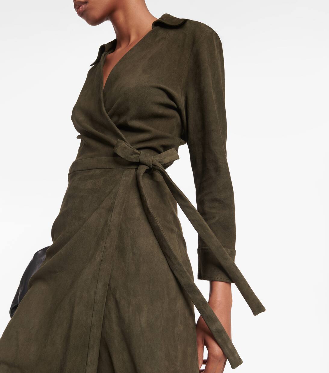 Ross Suede Midi Dress in Brown - Stouls | Mytheresa