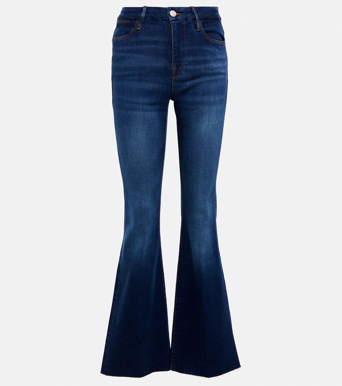 Wide Leg Flare Jeans in Blue - Frame | Mytheresa