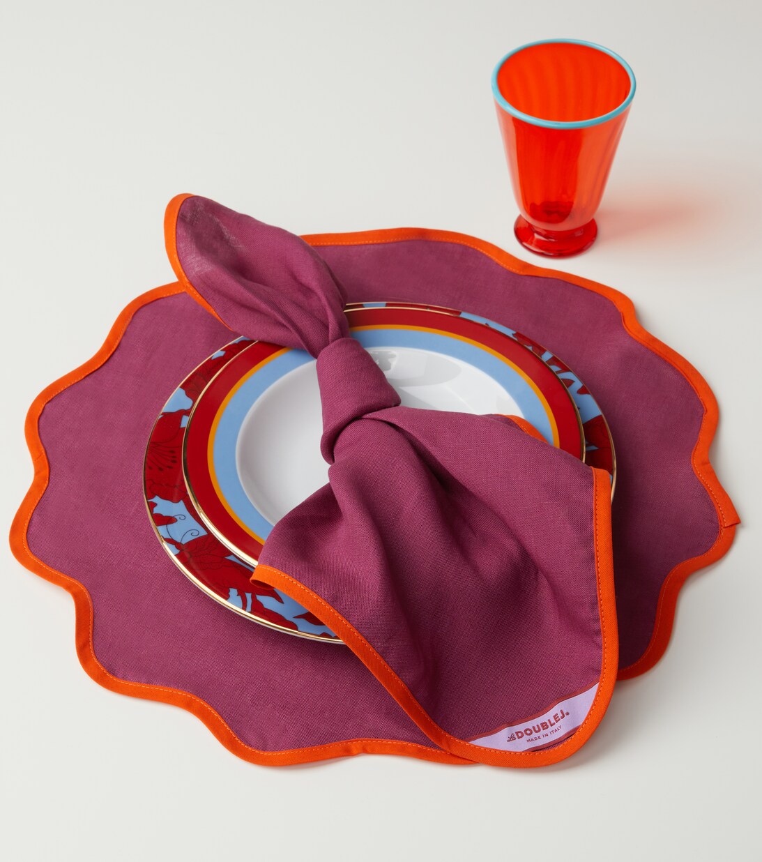 Rainbow Raspberry Large Set Of 2 Napkins in Purple - La Double J ...