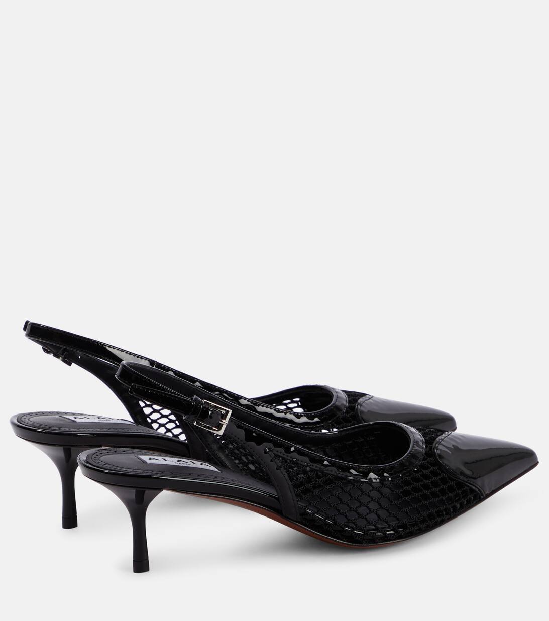 Patent Leather Slingback Pumps in Black - Alaia | Mytheresa