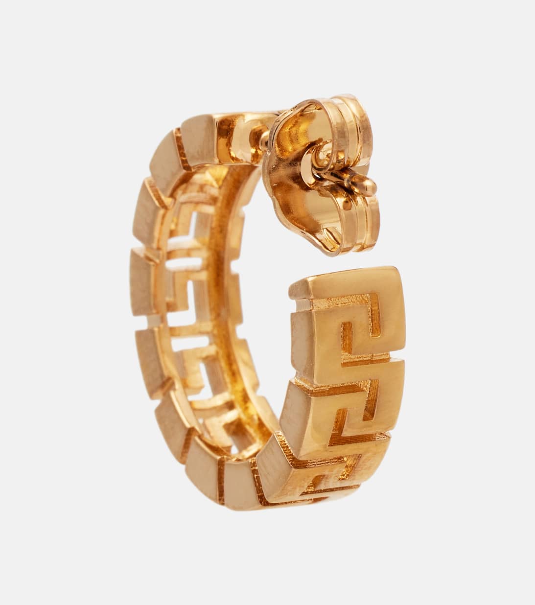 Greca Hoop Earrings in Gold - Versace | Mytheresa