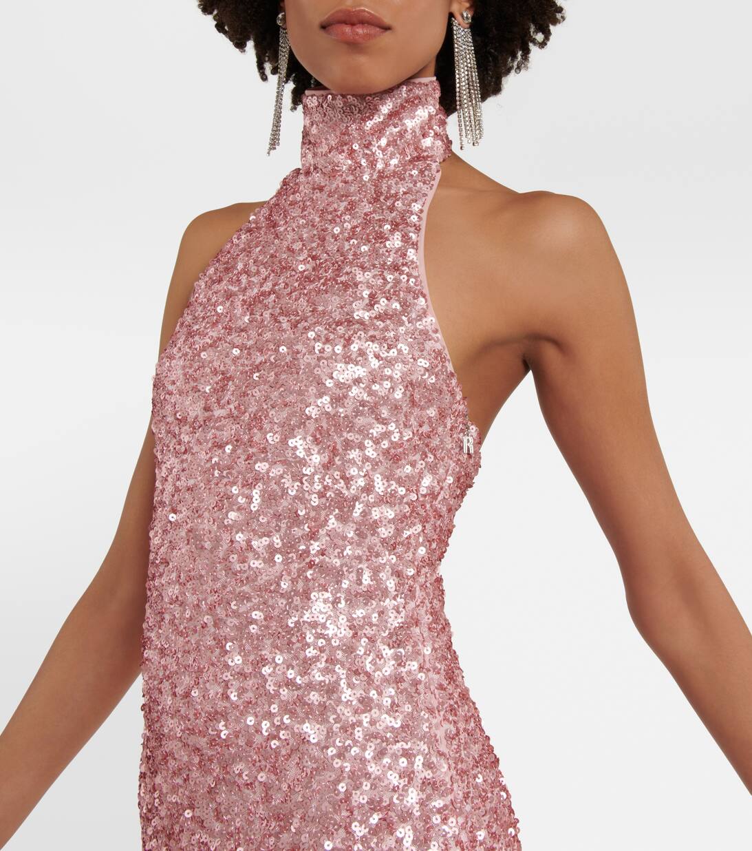 Bridal Kasia Sequined Maxi Dress in Pink - Rotate Birger Christensen ...