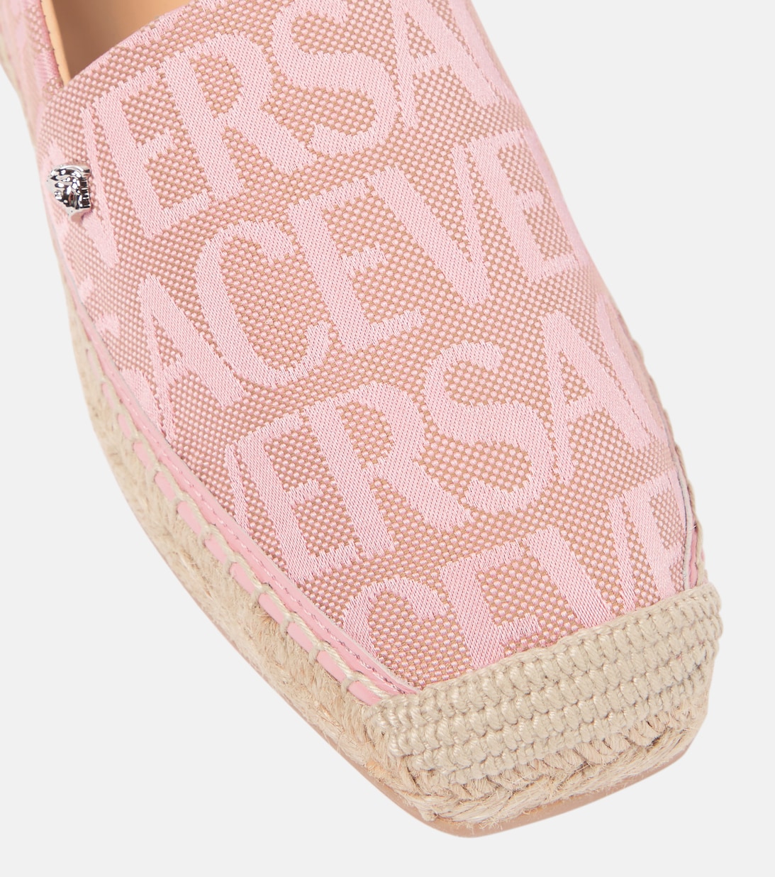 Versace Allover Canvas Espadrilles in Pink - Versace | Mytheresa